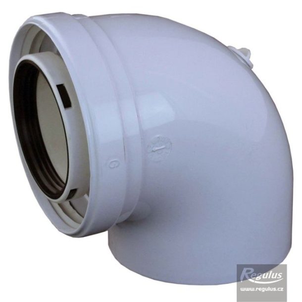 Flue elbow for condensing boilers 80/125 90° with test hole - EKO KAMINI